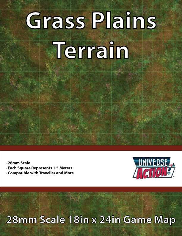 Grass Plains Terrain Map (Squares = 1.5 Meters) - Universe of Action ...