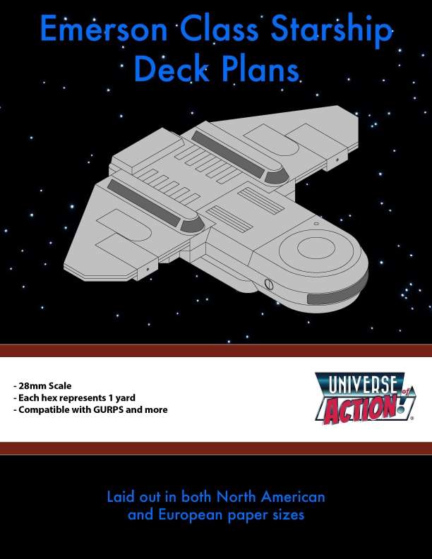 Emerson Class Starship Deck Plans (Hexes = 1 Yard) - Universe of Action ...