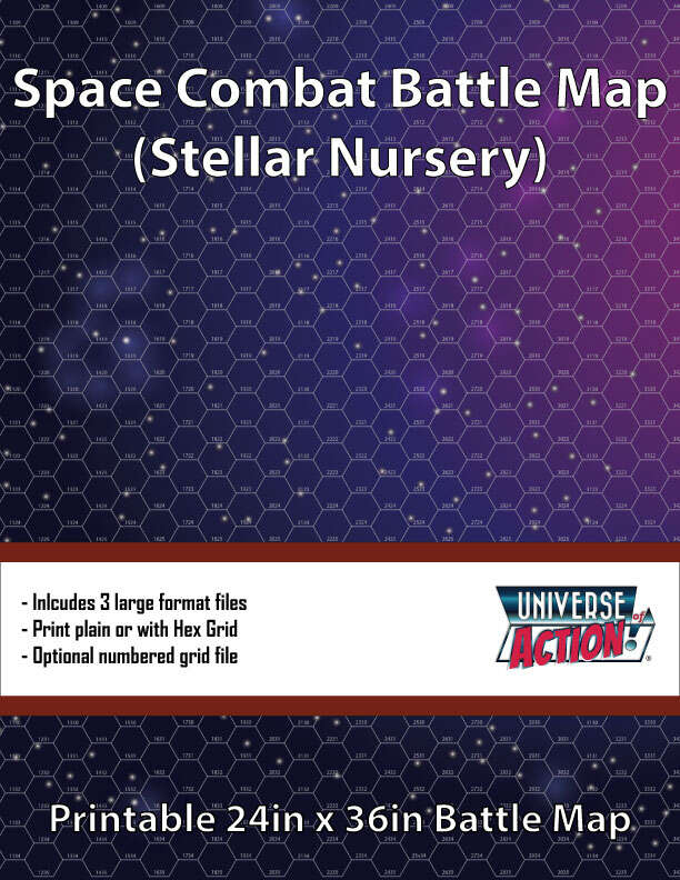 Stellar Nursery Space Battle Map - Universe of Action, LLC | TERRAINS ...