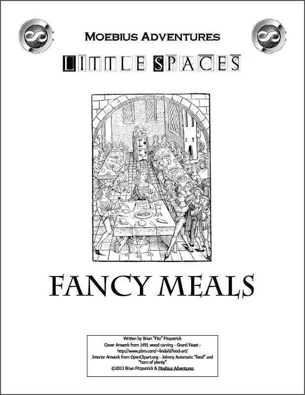 Little Spaces: Fancy Meals - Gallant Knight Games | DriveThruRPG