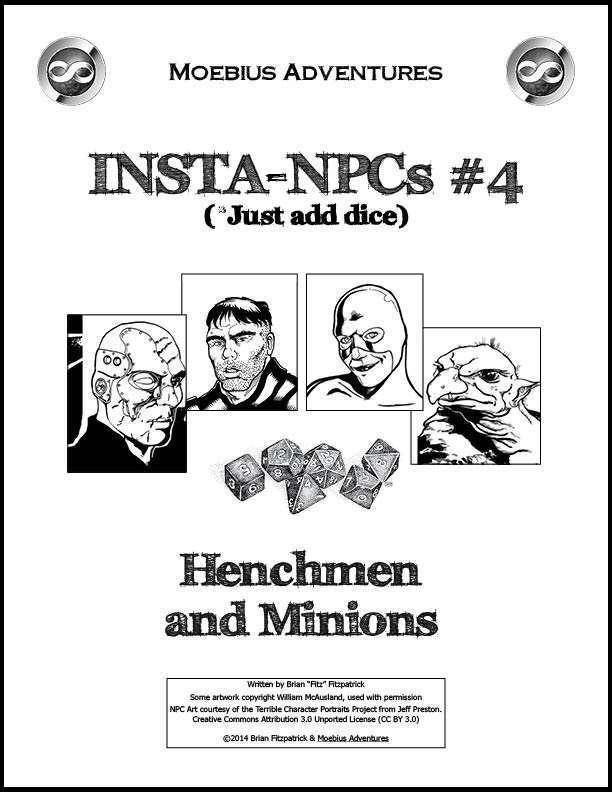 Insta-NPCs #4: Henchmen and Minions - Gallant Knight Games | DriveThruRPG