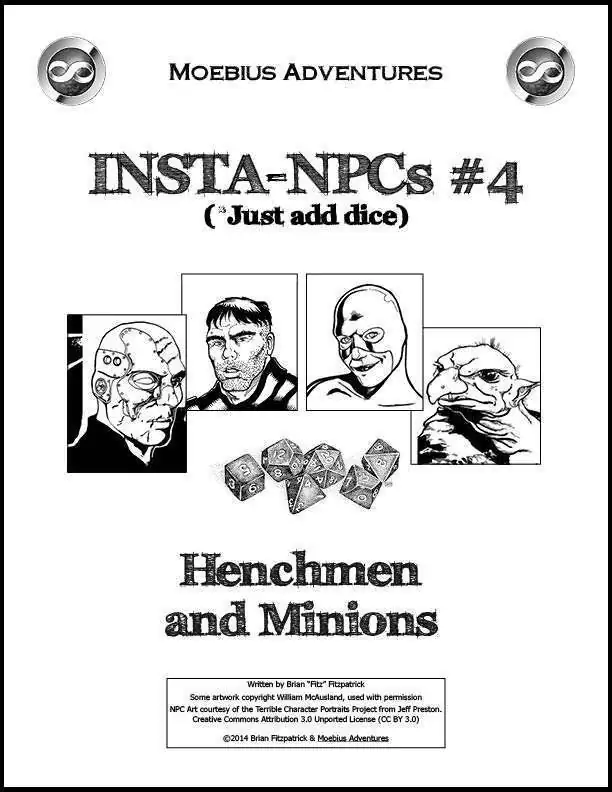 Insta-NPCs #4: Henchmen and Minions - Gallant Knight Games | DriveThruRPG