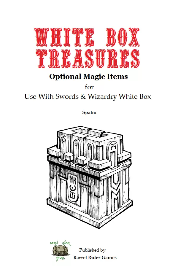 White Box Treasures [Swords & Wizardry] - Gallant Knight Games | Barrel ...