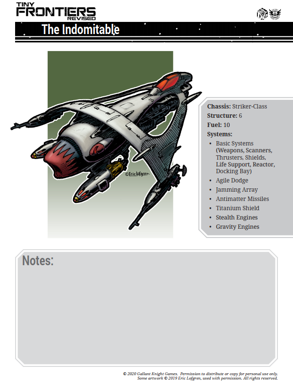 Tiny Frontiers: Revised - Pregenerated Characters - Gallant Knight ...