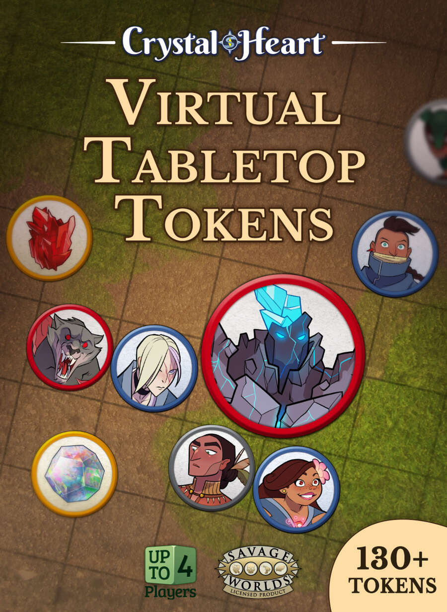 Crystal Heart Tokens for Virtual Tabletops - Up to Four Players ...