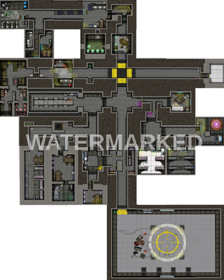 Sci-Fi Bunker Complex Map - MapWorks | DriveThruRPG
