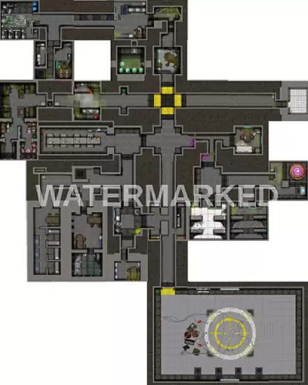Sci-Fi Bunker Complex Map - MapWorks | DriveThruRPG
