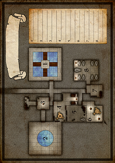 Single Page Dungeon Map #1 - Laela | DriveThruRPG