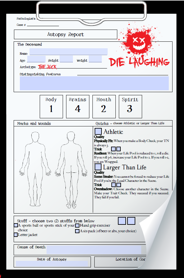 Die Laughing Character Sheets - NerdBurger Games | Die Laughing ...