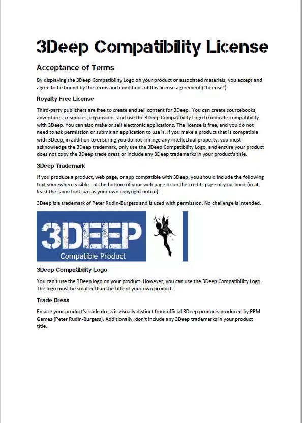 3Deep Compatibility License - Parts Per Million | 3Deep | DriveThruRPG