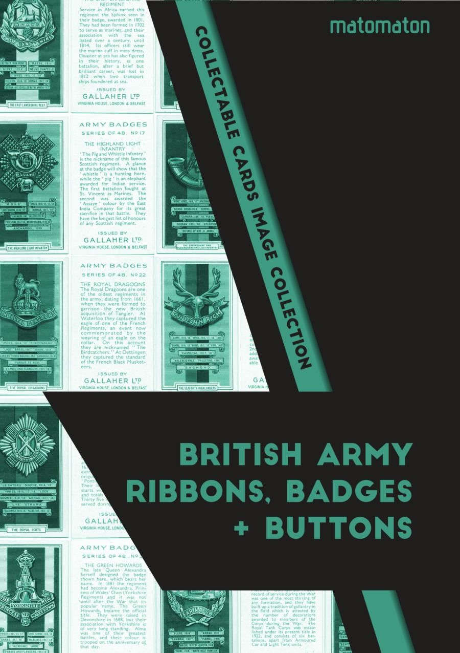 British Army Ribbons, Badges & Buttons Collectable Cards Image ...