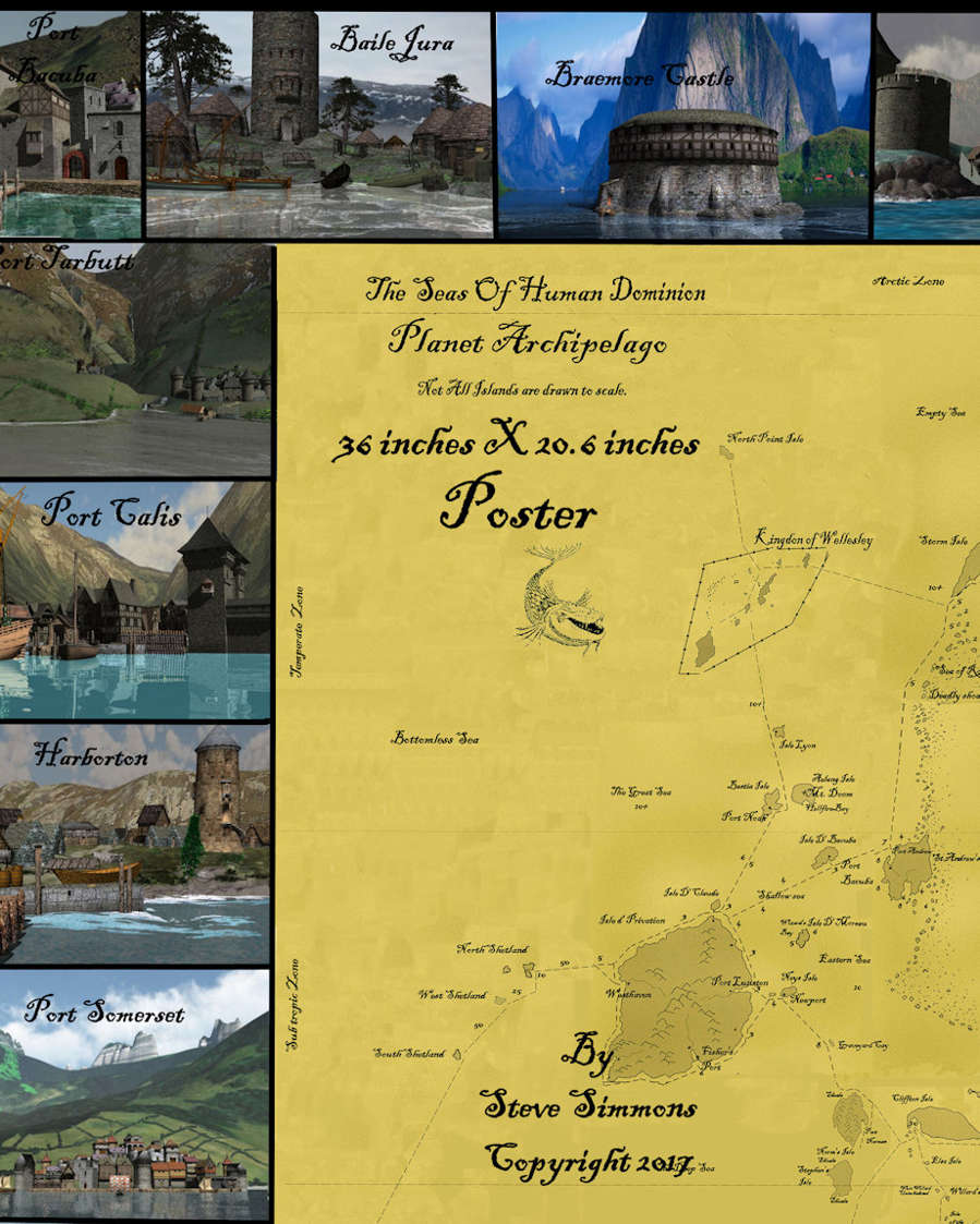 Seas of Human Dominion Poster - Planet Archipelago | DriveThruRPG