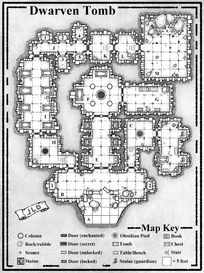 Dwarven Tomb - Within the Dungeon | Map! | DriveThruRPG