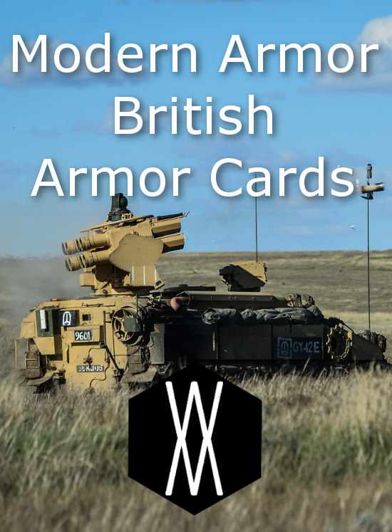 Modern Armor - British Armor Cards - Walter Moore Games | Armor Cards ...