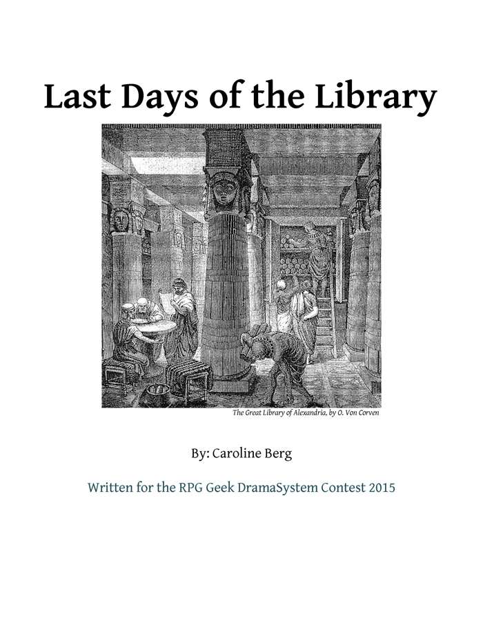 Last Days of the Library - Caroline O. Berg | DriveThruRPG
