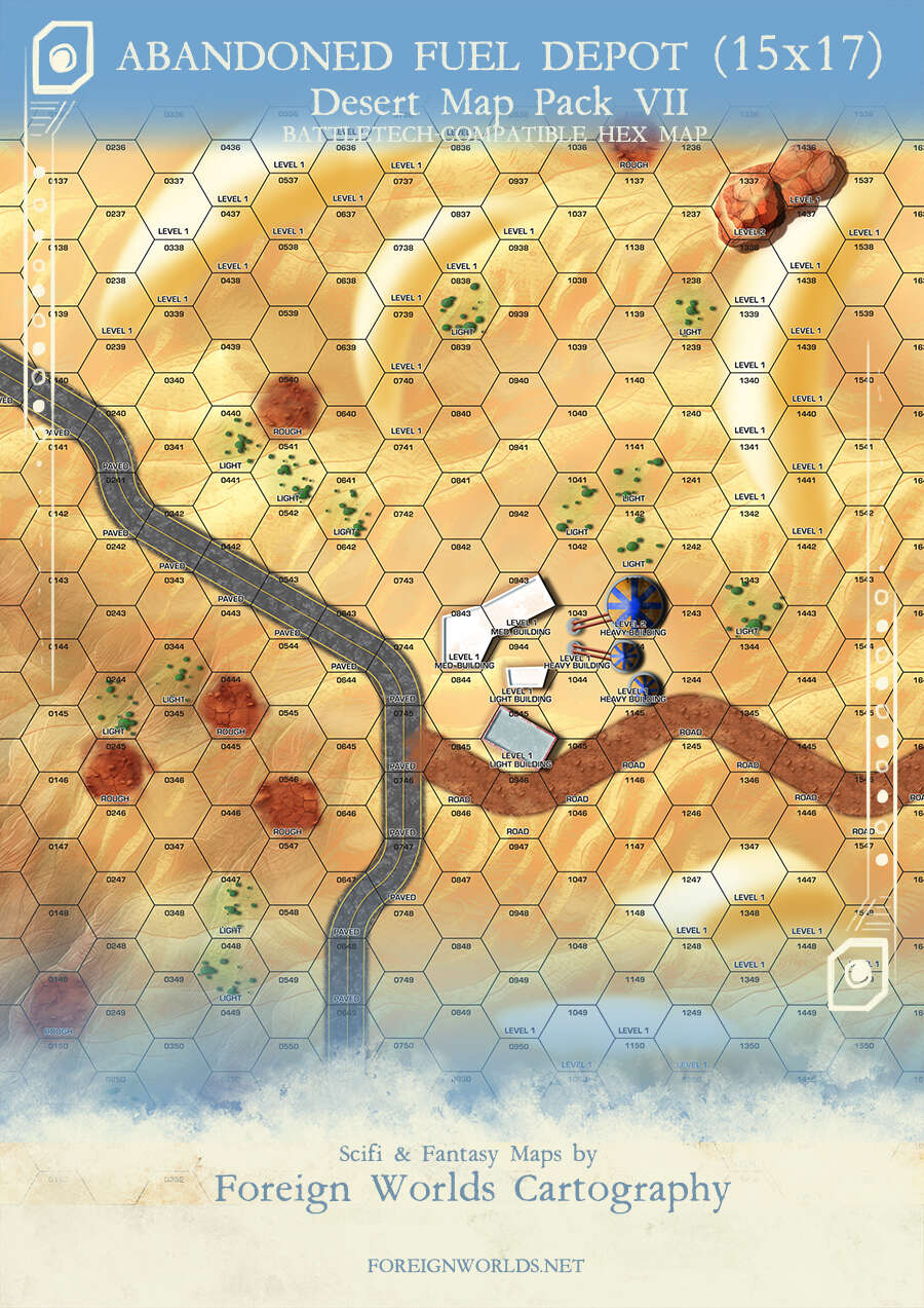 Abandoned Fuel Depot (Desert Battle Map Pack 7/9) 15x17 - Foreign ...