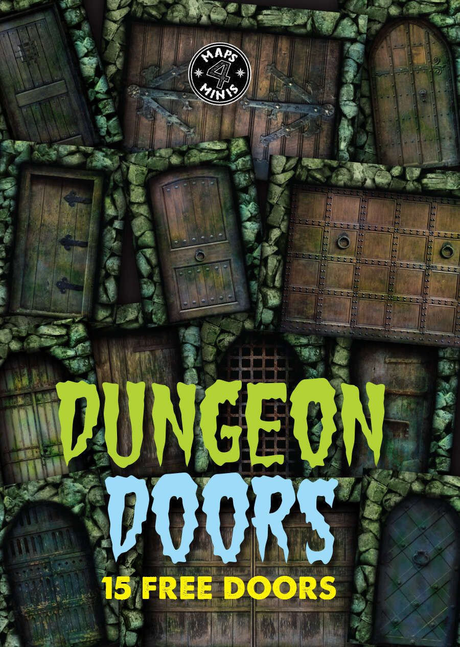Dungeon Doors - Maps 4 Minis | DriveThruRPG