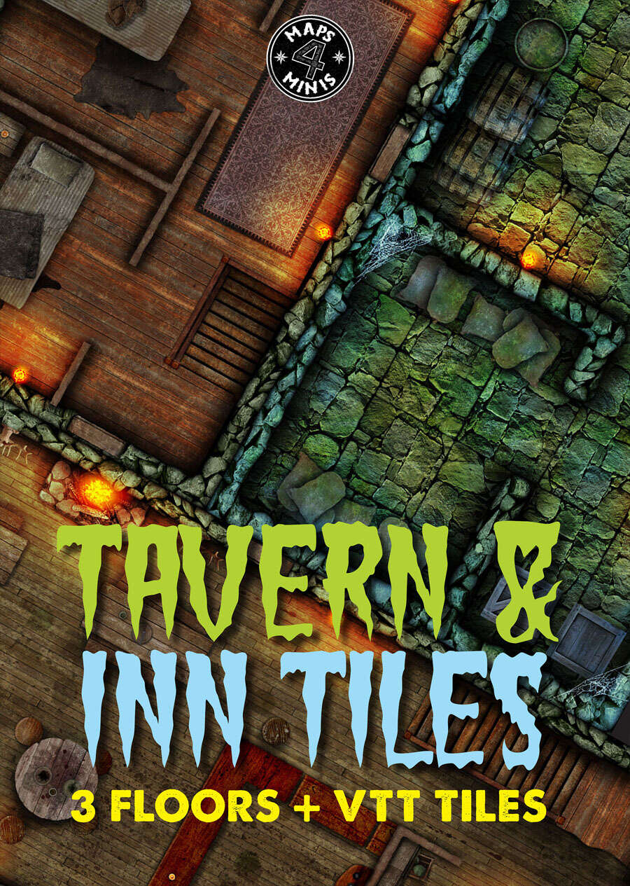 Tavern & Inn Tiles - Maps 4 Minis | DriveThruRPG