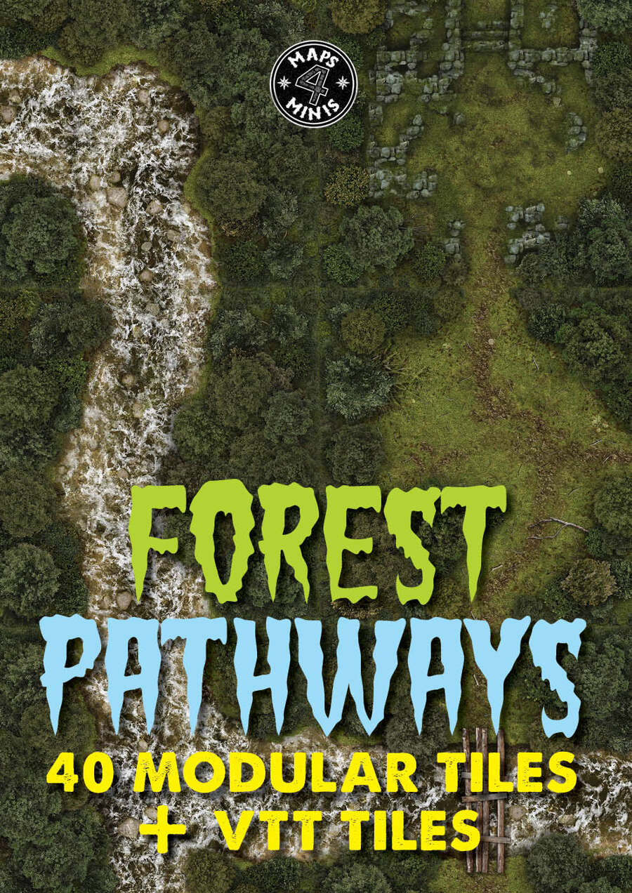 Forest Pathway Tiles - Maps 4 Minis | DriveThruRPG
