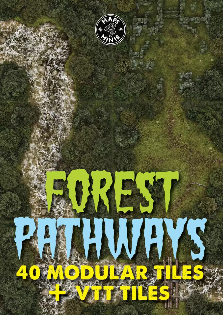 Forest Pathway Tiles - Maps 4 Minis | DriveThruRPG