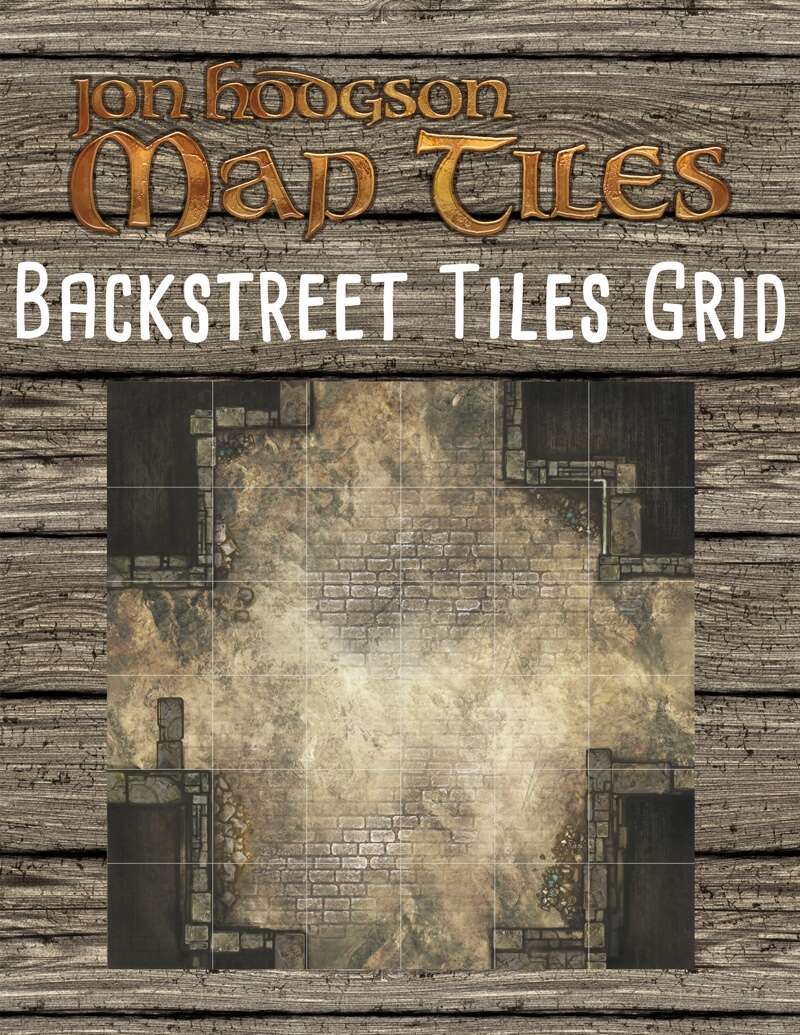 Backstreet Tiles with Grid - Handiwork Games | Jon Hodgson Maps | Jon Hodgson Map Tiles ...
