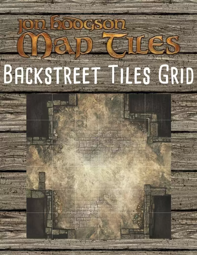 Backstreet Tiles with Grid - Handiwork Games | Jon Hodgson Maps | Jon Hodgson Map Tiles ...