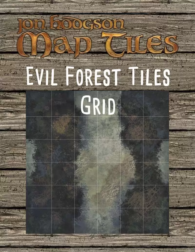 Evil Forest Tiles With Grid - Handiwork Games | Jon Hodgson Maps | Jon Hodgson Map Tiles ...
