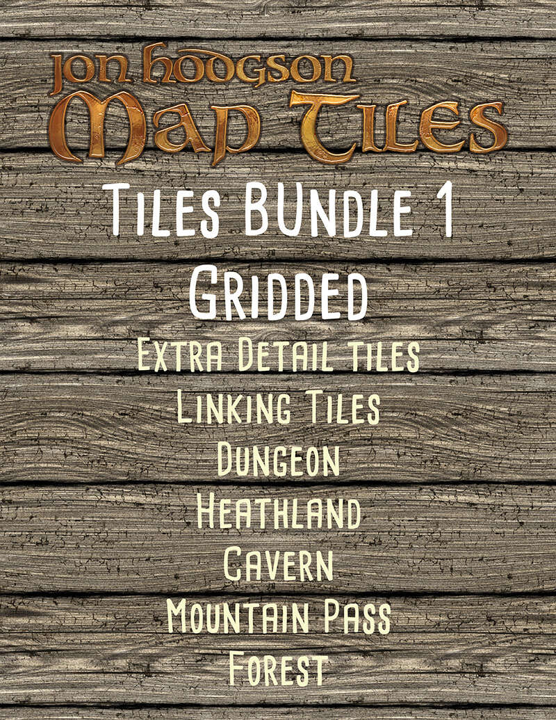 Jon Hodgson Map Tiles Bundle 1 Gridded [BUNDLE] - Handiwork Games | Jon Hodgson Map Tiles ...