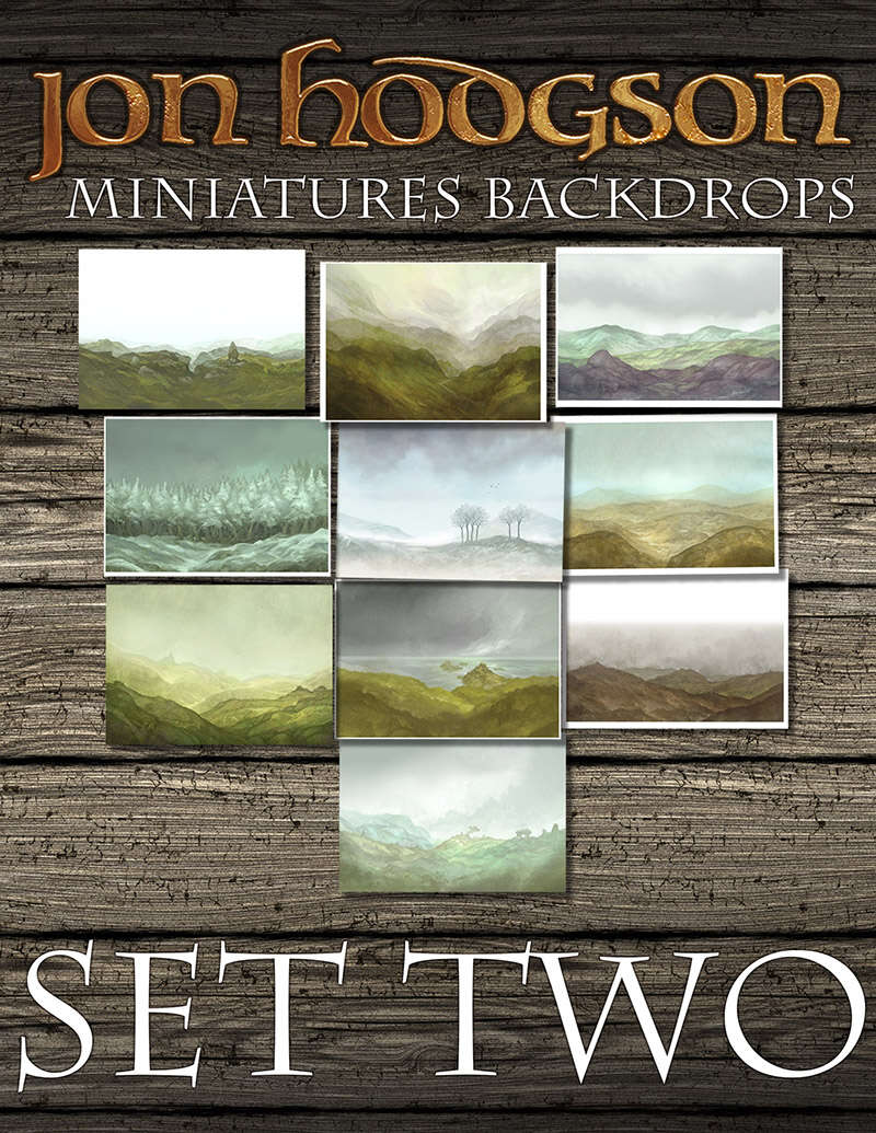 Jon Hodgson Miniatures Backdrops Set Two - Handiwork Games | Jon Hodgson Backdrops | DriveThruRPG