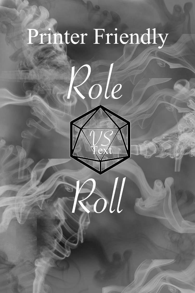 Role Vs Roll (Printer Friendly version) - JackMonkey Games | DriveThruRPG