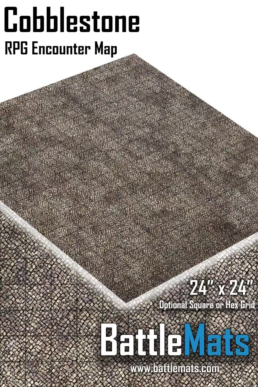 Cobblestone 24" x 24" RPG Encounter Map - Loke BattleMats | Fantasy Battle Maps | DriveThruRPG