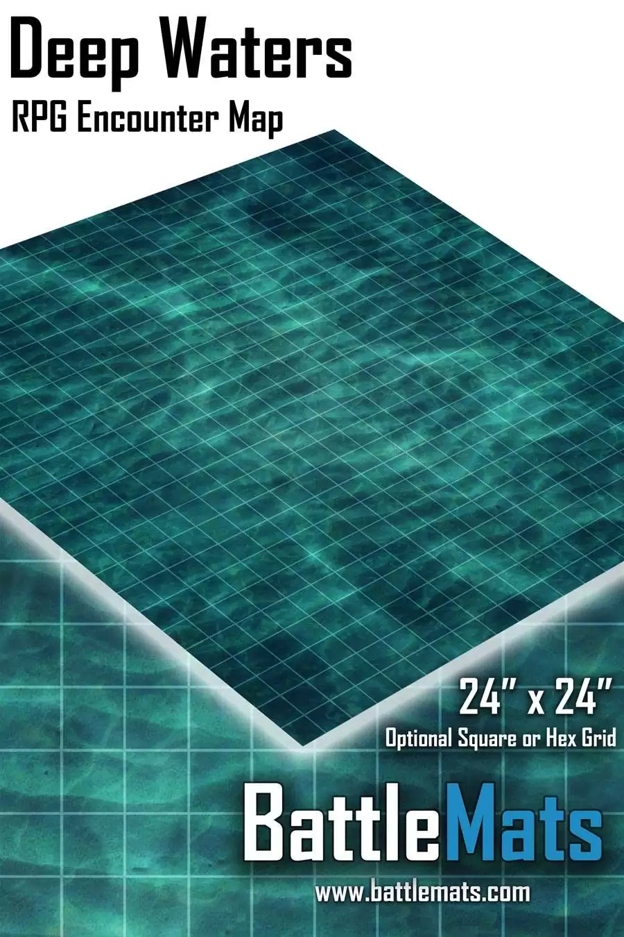 Deep Waters 24" x 24" RPG Encounter Map - Loke BattleMats | Fantasy ...
