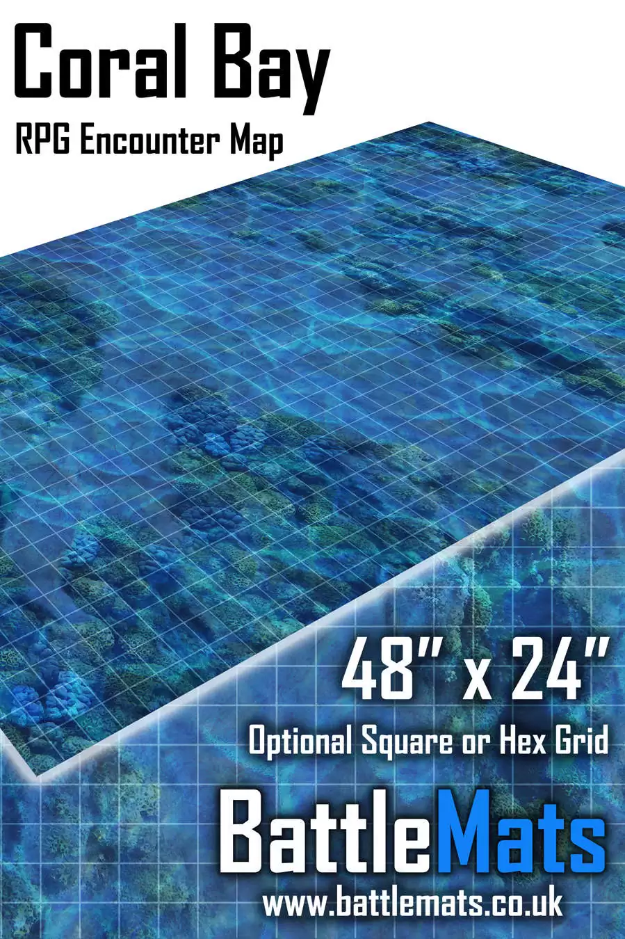 Coral Bay 48" x 24" RPG Encounter Map - Loke BattleMats | Fantasy ...