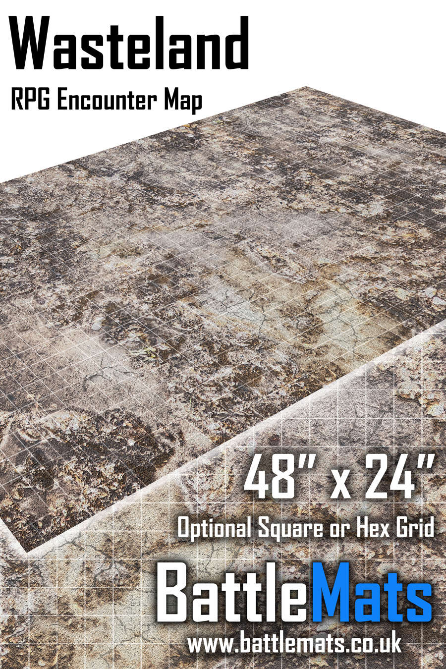 Wasteland 48" x 24" RPG Encounter Map - Loke BattleMats | Fantasy ...