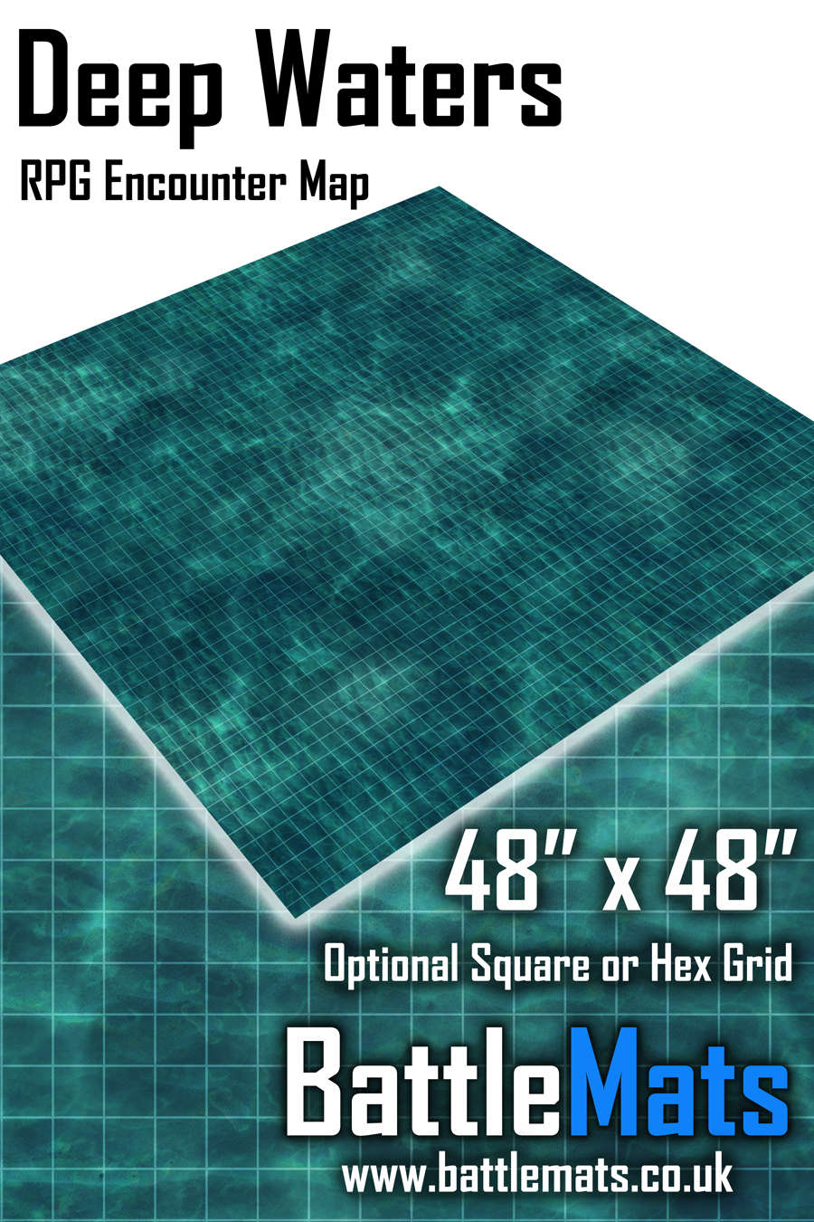 Deep Waters 48" x 48" RPG Encounter Map - Loke BattleMats | Fantasy ...
