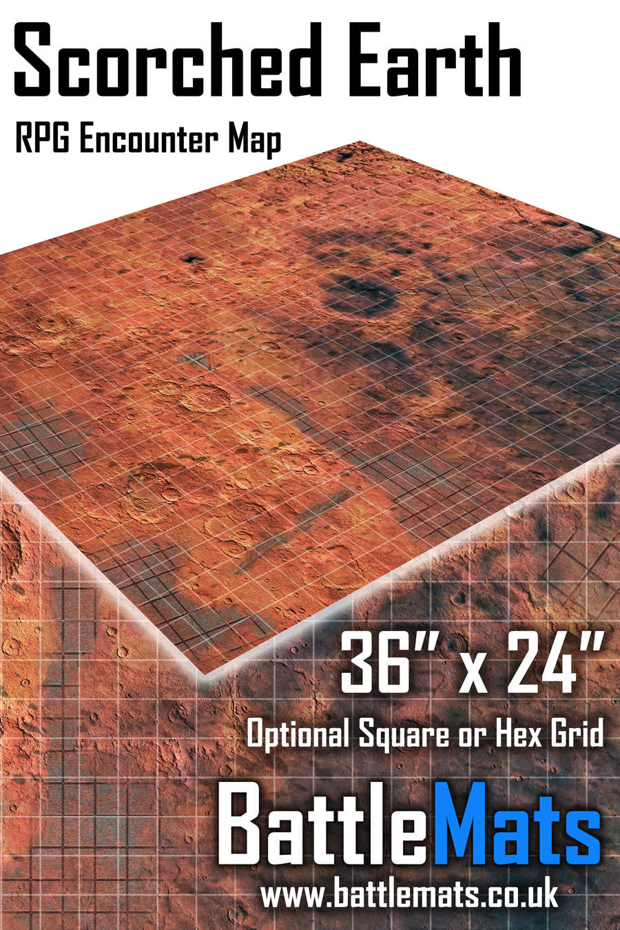 Scorched Earth 36" x 24" RPG Encounter Map - Loke BattleMats | DriveThruRPG