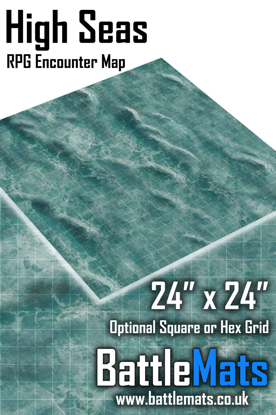 High Seas 24" x 24" RPG Encounter Map - Loke BattleMats | Fantasy ...