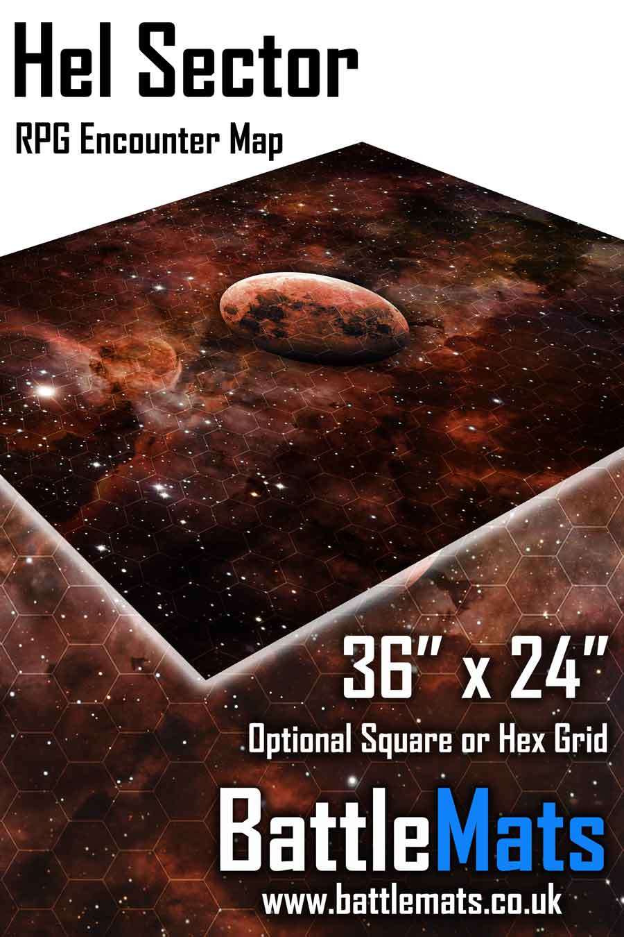 Hel Sector 36" x 24" RPG Encounter Map - Loke BattleMats | Sci-Fi and ...