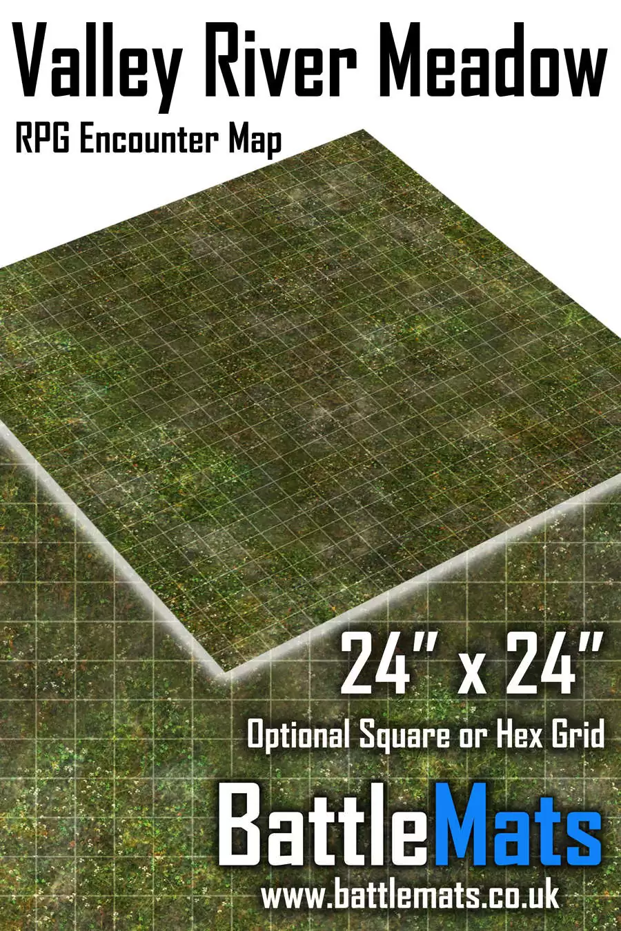 Valley River Meadow 24" x 24" RPG Encounter Map - Loke BattleMats ...