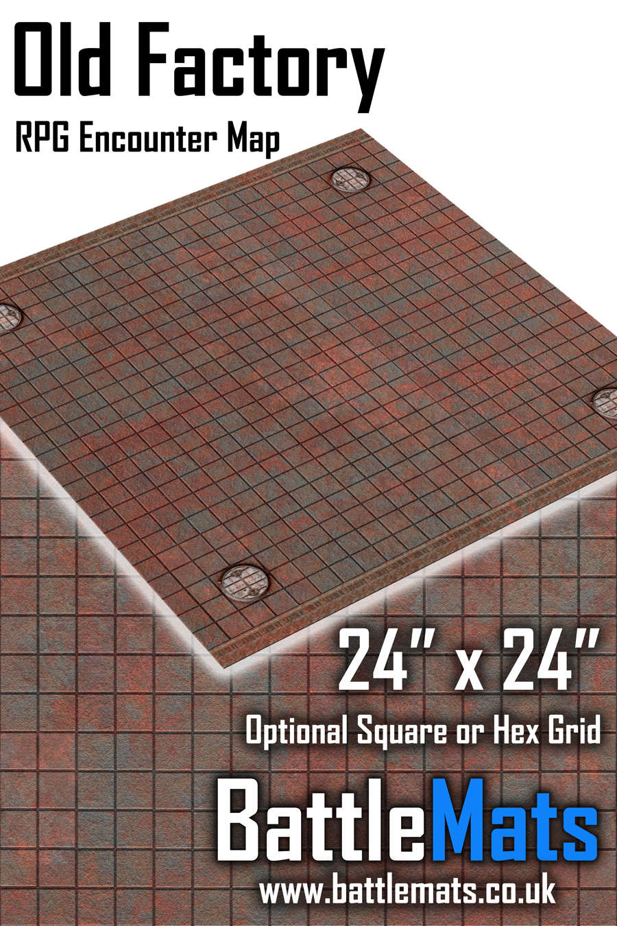 Old Factory 24" x 24" RPG Encounter Map - Loke BattleMats | Sci-Fi and ...