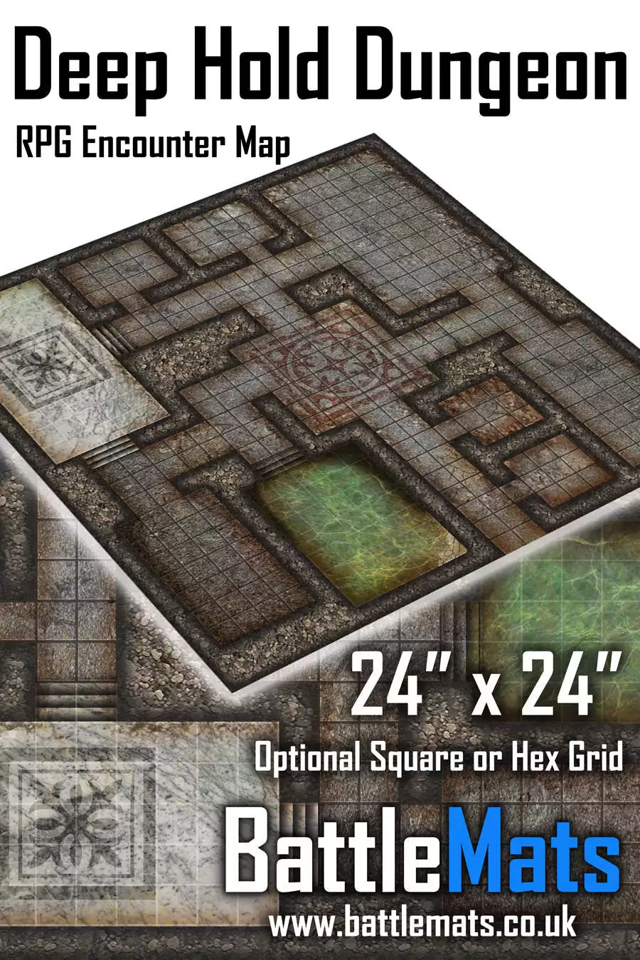 Deep Hold Dungeon 24" x 24" RPG Encounter Map - Loke BattleMats ...