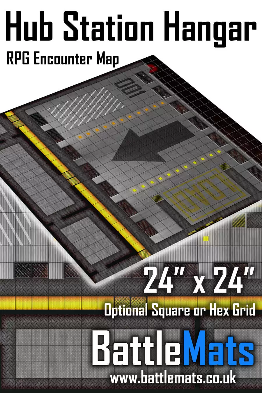 Hub Station Hangar 24" x 24" RPG Encounter Map - Loke BattleMats | Sci ...