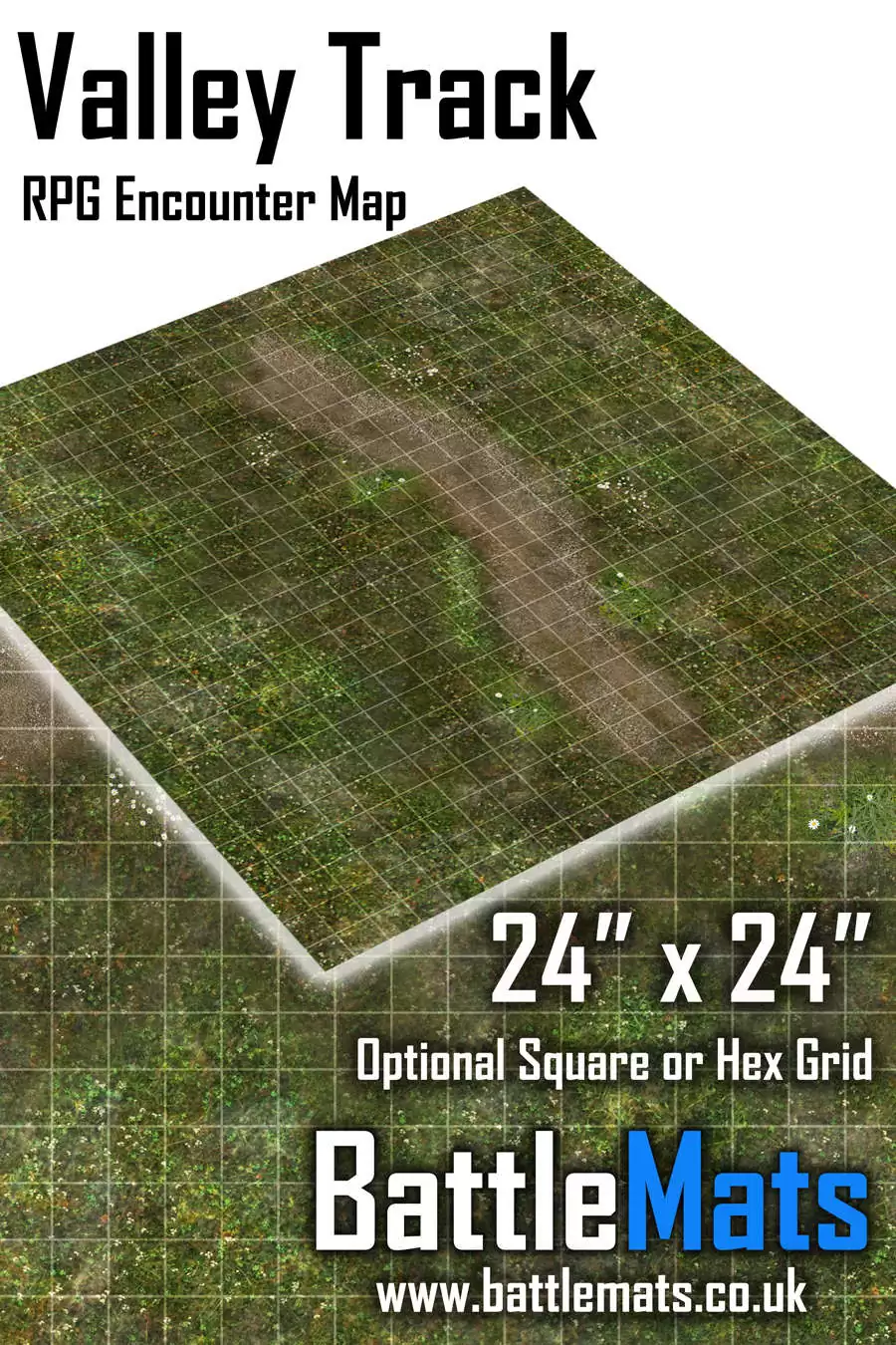 Valley Track 24" x 24" RPG Encounter Map - Loke BattleMats | Fantasy ...