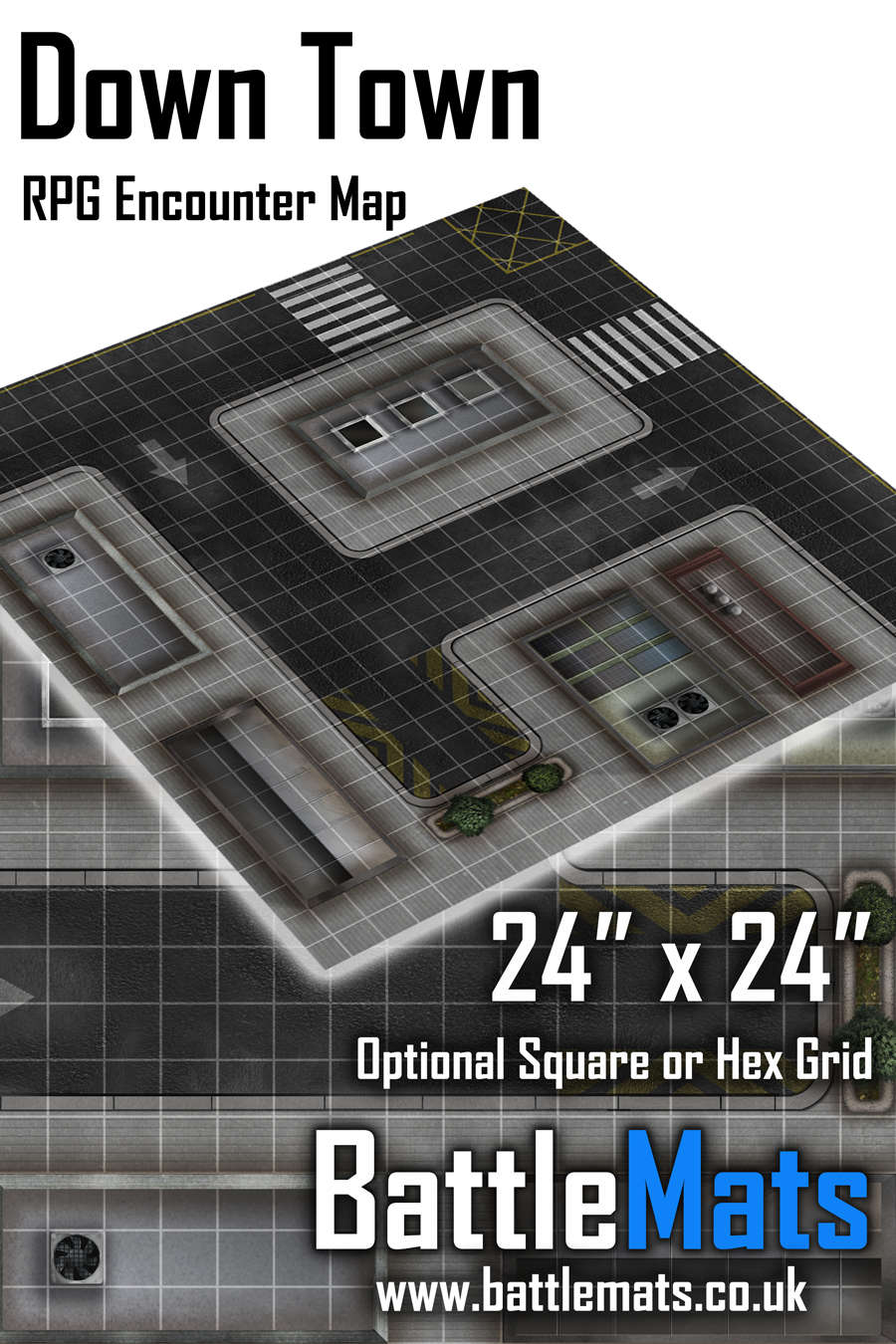 Down Town 24" x 24" RPG Encounter Map - Loke BattleMats | DriveThruRPG