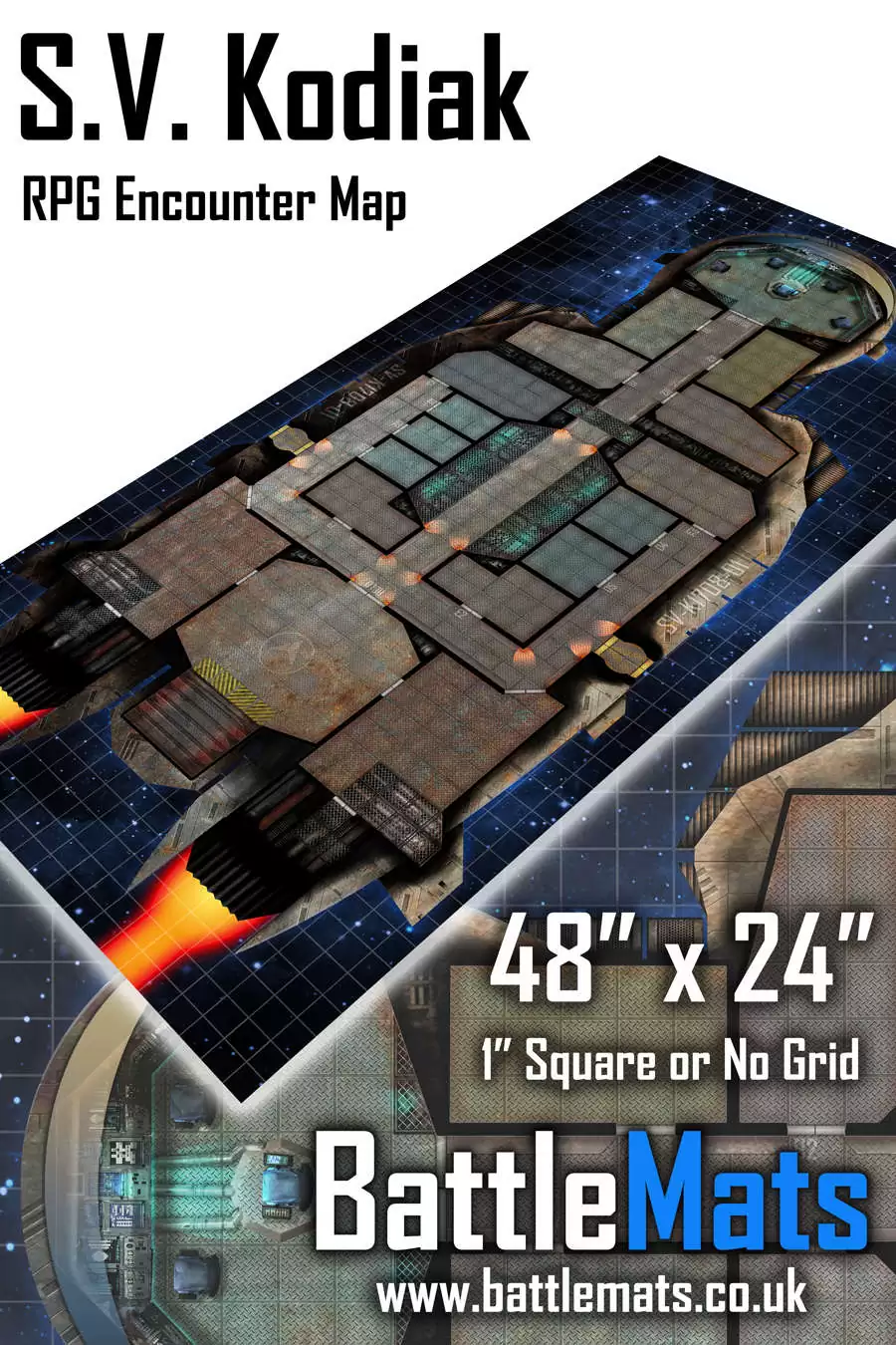 S.V. Kodiak 48" x 24" RPG Encounter Map - Loke BattleMats | Sci-Fi and ...