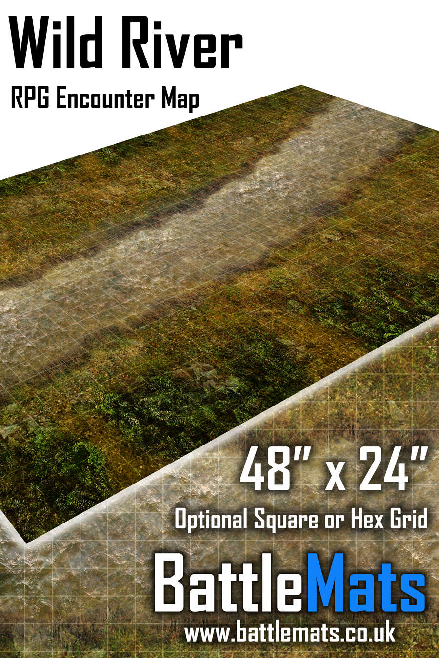 Wild River 48" x 24" RPG Encounter Map - Loke BattleMats | Fantasy ...