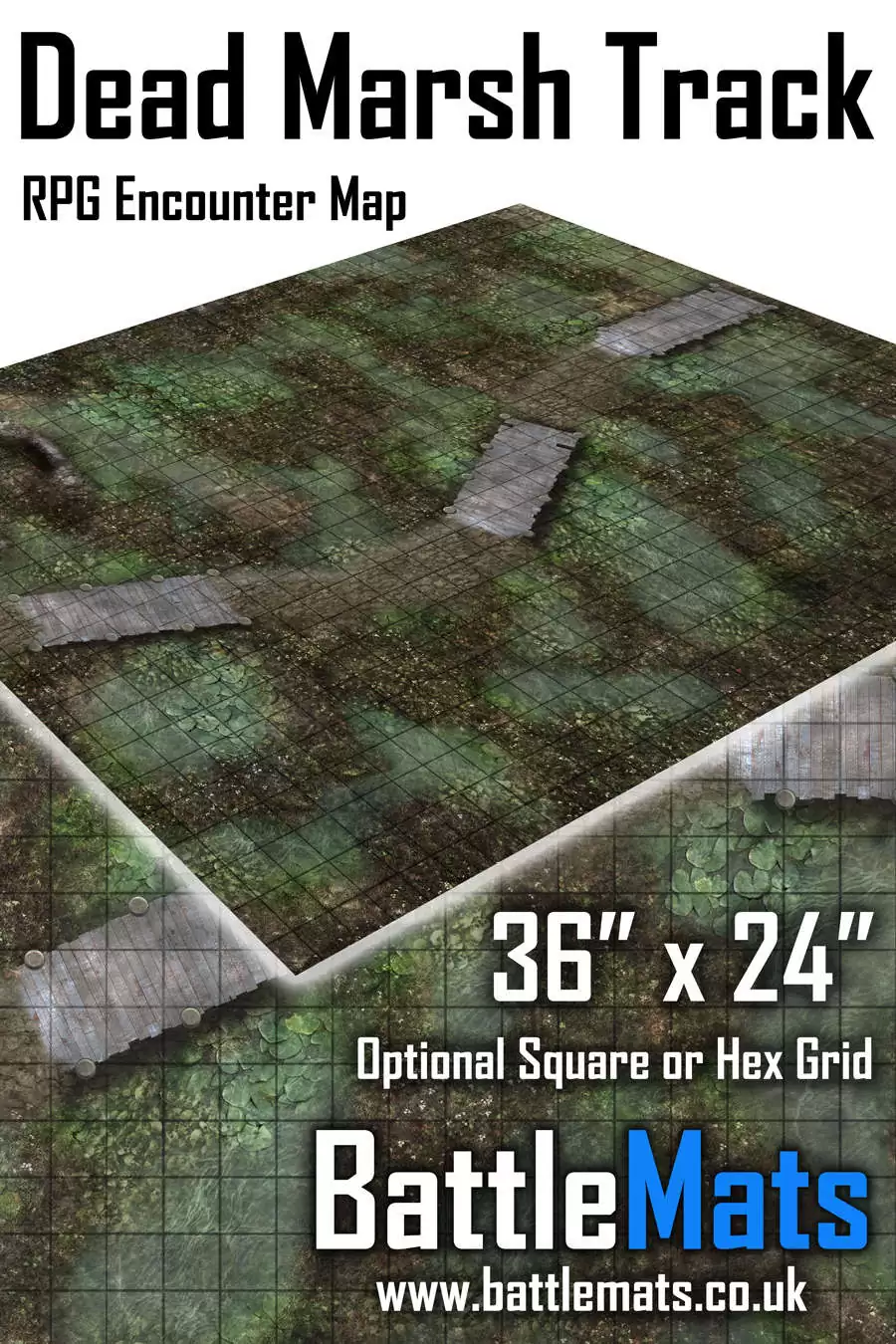 Dead marsh Track 36" x 24" RPG Encounter Map - Loke BattleMats ...