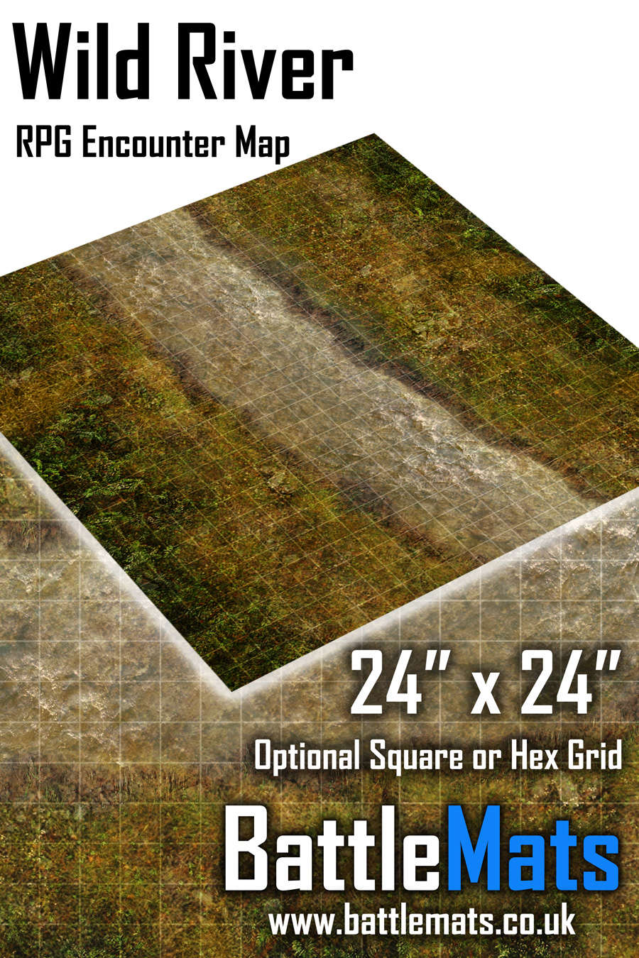 Wild River 24" x 24" RPG Encounter Map - Loke BattleMats | Fantasy ...