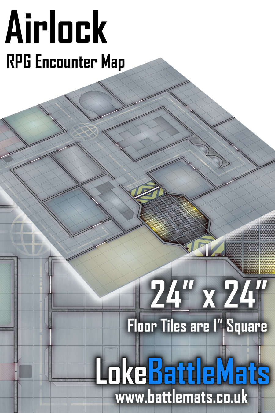 Airlock 24" x 24" RPG Encounter Map - Loke BattleMats | Sci-Fi and ...