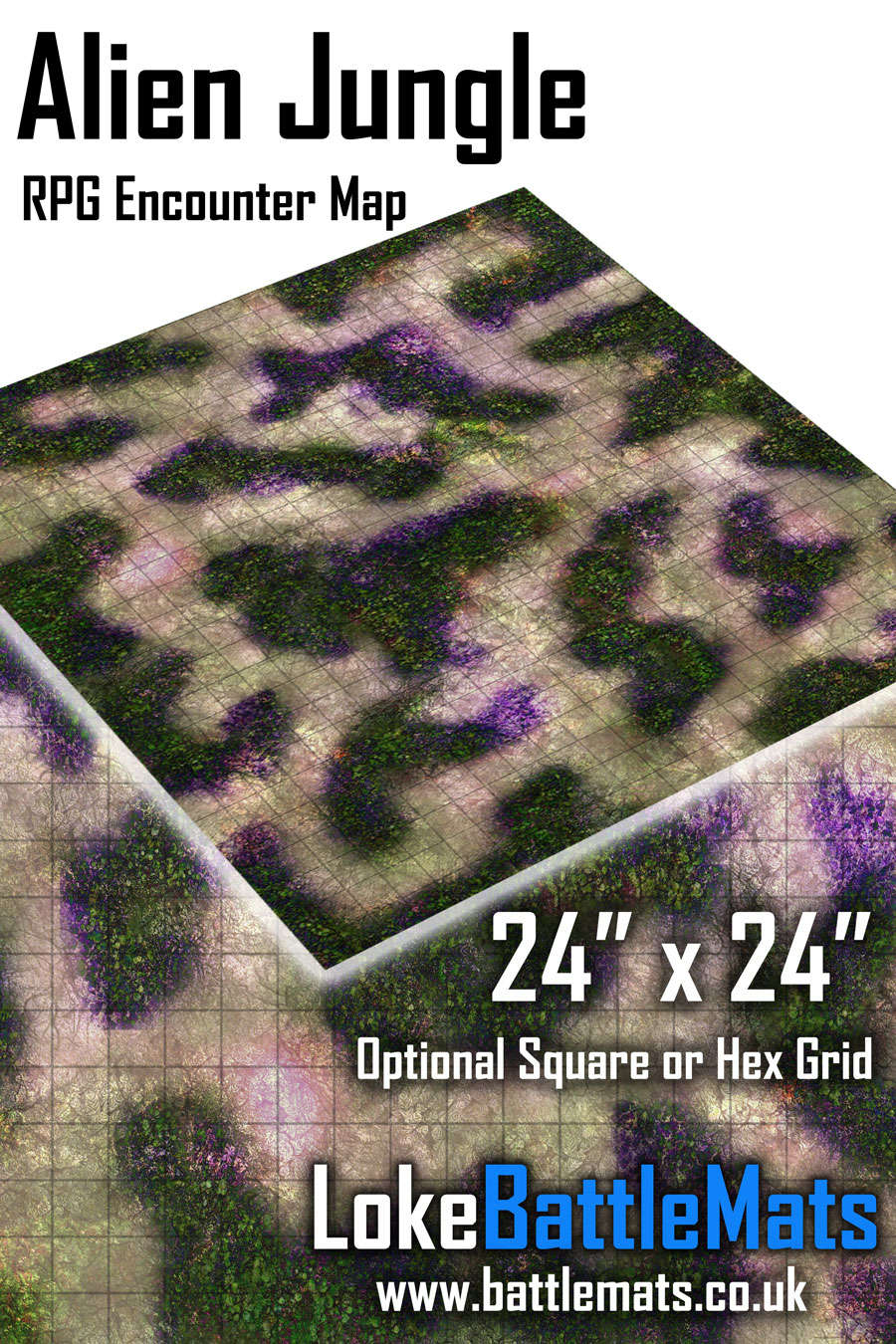 Alien Jungle 24" x 24" RPG Encounter Map - Loke BattleMats | Sci-Fi and ...